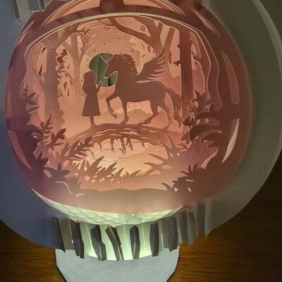 Unicorn Sphere Pop up Digital File Globe Pop up Paper Cutting Template ...