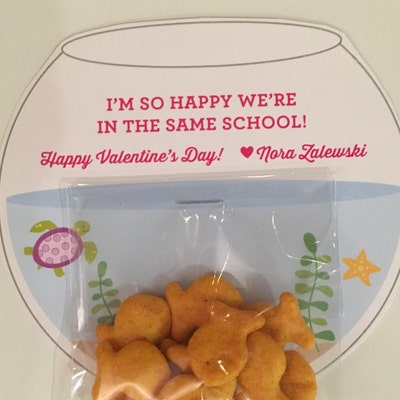 School of Fish Valentine, Goldfish, Swedish Fish, Personalized ...