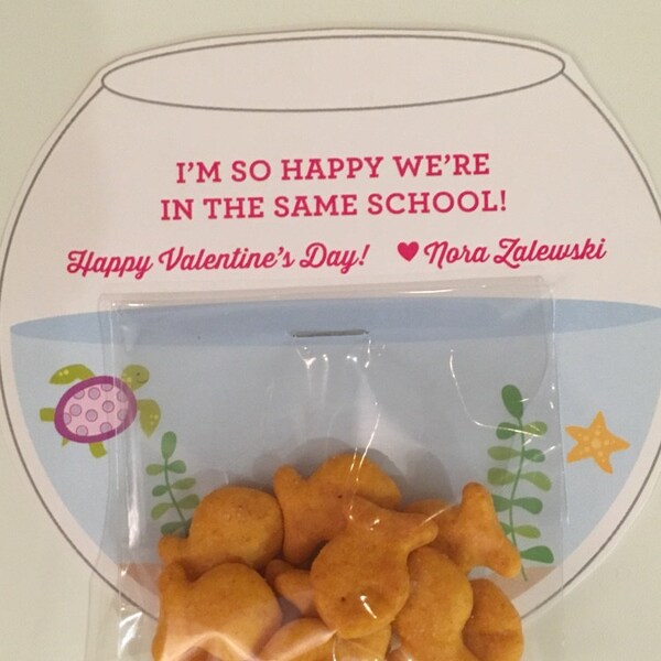 School of Fish Valentine, Goldfish, Swedish Fish, Personalized ...