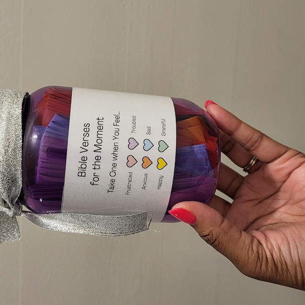 DIY Jar of Bible Verses for Emotions - Instant Download - Printable ...