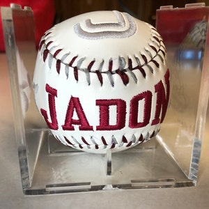 Custom Baseball, Embroidered Baseball, Baseball Gift, Coach Gift ...