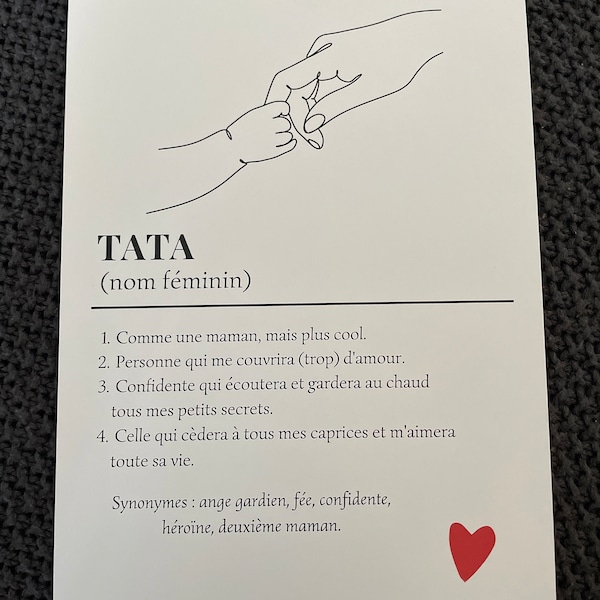 Customizable Tata Definition Poster - Etsy