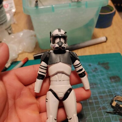 Phase 2 Commander Fox Doom Clone Trooper Realistic Head 1:12 Scale ...