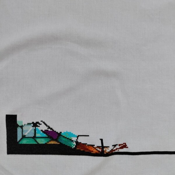 Enchanted Gargoyle Cross Stitch Pattern - Stained Glass Style - Etsy