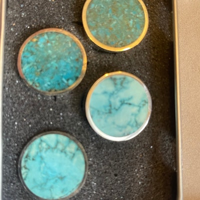 Silver and Solid Turquoise Handmade Large Plugs Gauges Size 6g to 1 1/4 ...