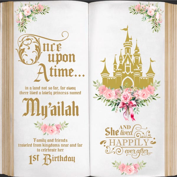 Made-to-order Digital File / Once Upon A Time Book Backdrop ...