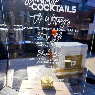 Custom Acrylic Drink Bar Menu, Choose Your Fonts Signature Cocktails ...