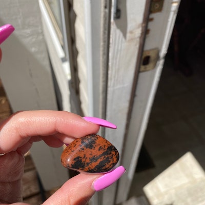 Mahogany Obsidian, Red Obsidian, Tumbled Mahogany Obsidian, T-141 - Etsy