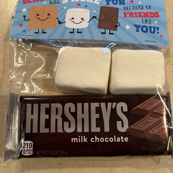 PRINTABLE End Year Gift Tags, Smores Tags, S'mores Favor Tags, Summer ...