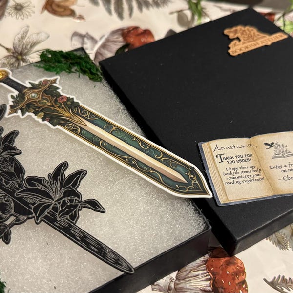 Starfall Blade Faux Leather Bookmark - Etsy