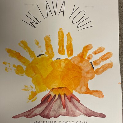 Fathers Day Handprint Art Printable-we Lava You - Etsy