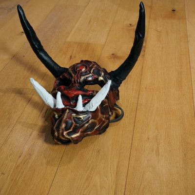 Black Leather Mask of Furious Fighter Maximum Matte Additional Strap ...