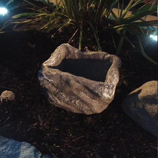Custom Faux Rock Planter – Lightweight Stone Look Outdoor Planter ...