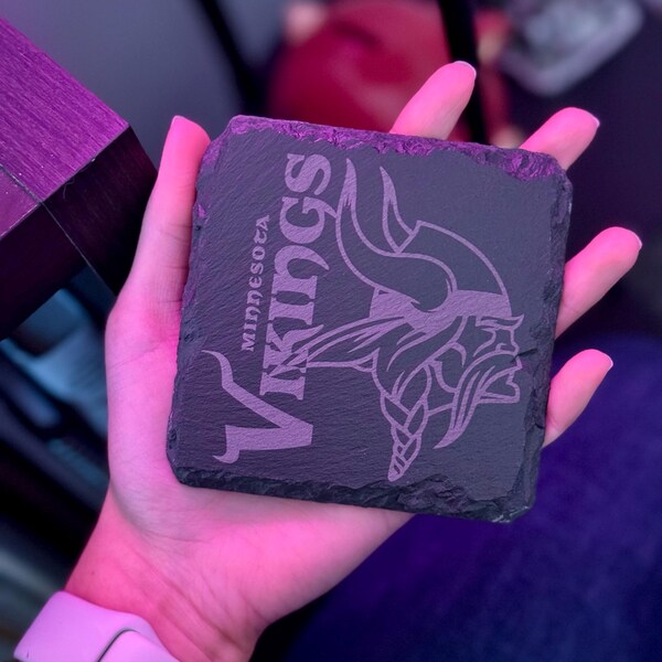 NFL Football Coaster Sets - Set of Four Coasters -4” Slate Coasters ...