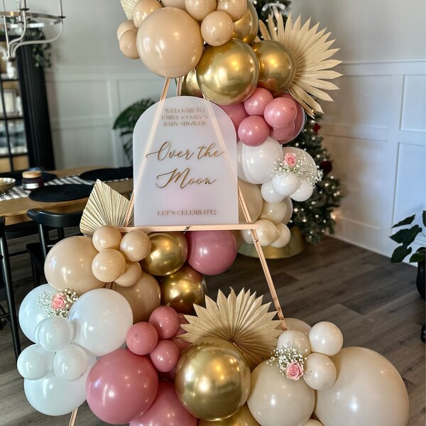 Custom Boho Acrylic Wedding Sign / 3-D Wedding Welcome Sign / Painted ...