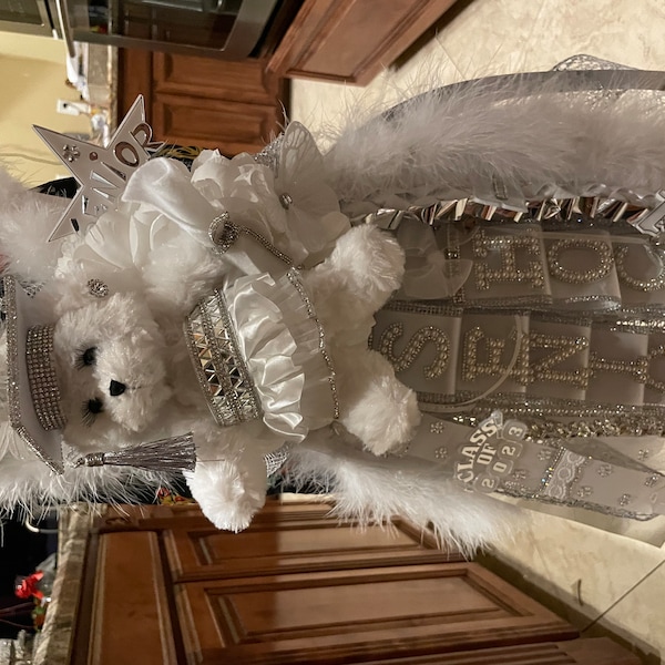 6" to 9" Homecoming Bling Bear for Senior Mum, Drill Team Bear ...