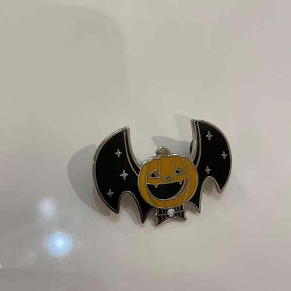 Mr. Bumpkin Enamel Pin - Halloween Pin, Spooky Pin, Bat Pin, Pumpkin ...