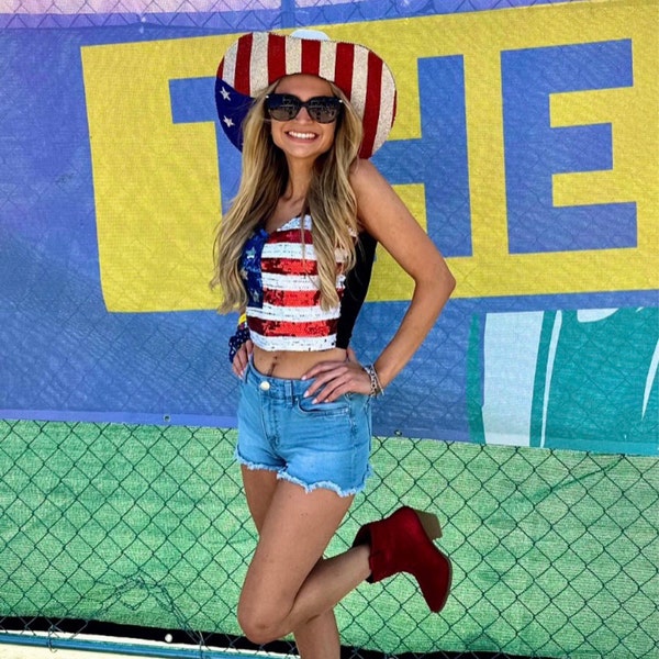 Watermelon Cowgirl Hat, Pool Party Hat, Music Festival, Pink and Green ...