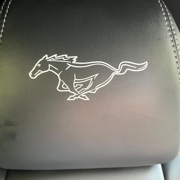 Ford Mustang Headrest Pony Outlines Decals (2) - Etsy