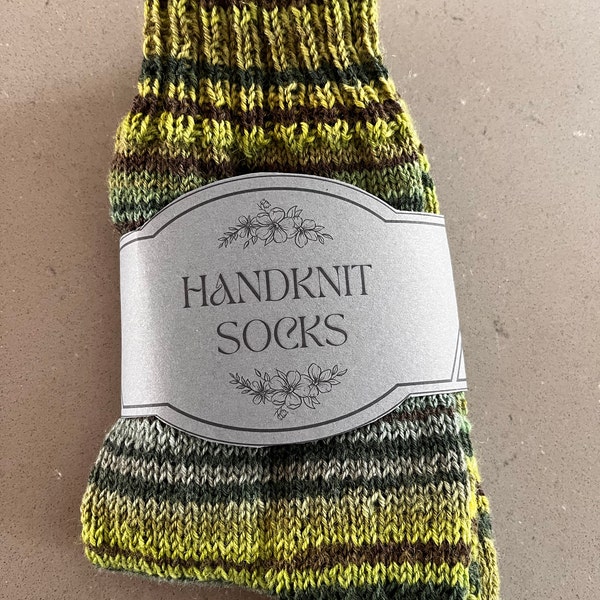 Hand Knit Socks Label: Printable Knitting Tags (PDF) - Etsy