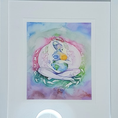 Earth Mother Gaia Goddess Art Print - Etsy