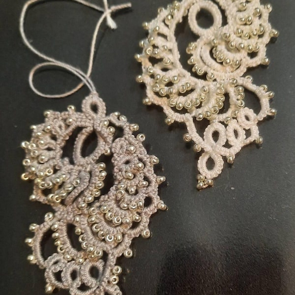One Round Tatting Pattern PDF Earrings "sea Shell" by Frivolite Con ...