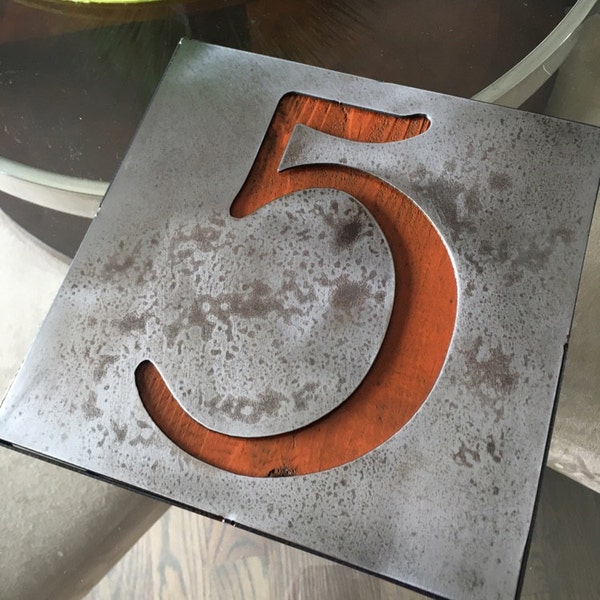 Custom Number - Word Art - Metal Art - Reclaimed Wood and Aged Steel ...