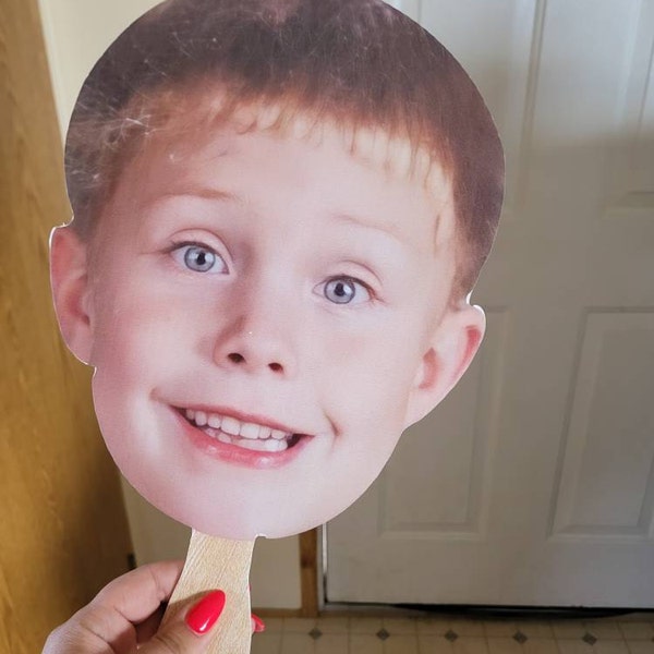 Custom Face Fans With Wooden Handle, Wedding Heads, Bachelorette Groom ...