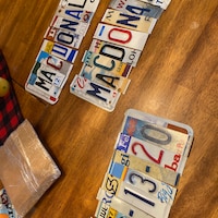 Worn & Faded License Plate Letters and Numbers to Build Your Own ...