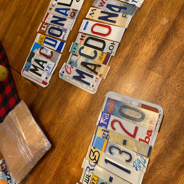 Worn & Faded License Plate Letters and Numbers to Build Your Own ...