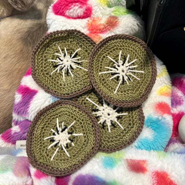 Apple Slices Coaster Set Crochet Pattern, PDF for Instant Download - Etsy