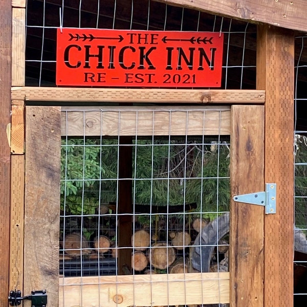 The Chick Inn - Established Year (personalized) - 24" Wide X 8" Tall ...