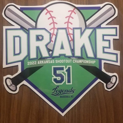 Custom Baseball Tournament Sign DIGITAL FILE Crossbones Door Hanger ...
