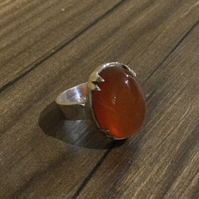 Natural Yellow Agate Ring Zard Aqeeq Ring Akik Ring - Etsy