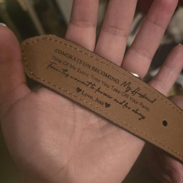 Custom Leather Belt for Daddy, Father’s Day Gift for Boyfriend, Unique ...