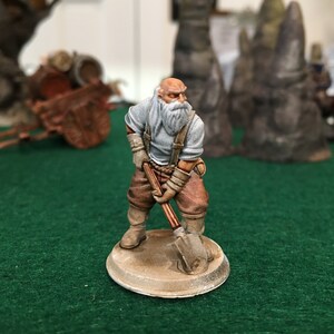 Human Miner Dnd Hero/npc 28mm Miniatures for Tabletop - Etsy