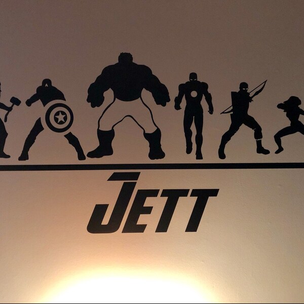 The Avengers Wall Decal | Personalized Superhero Name Decal/sticker ...