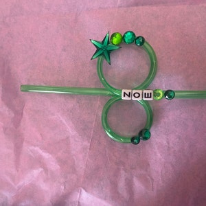 Personalized Silly Straw One Alphabet Bead Embellished Silly Straw ...