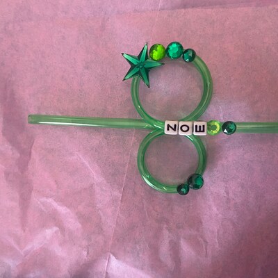 Personalized Silly Straw One Alphabet Bead Embellished Silly Straw ...