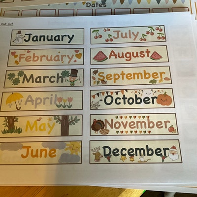 Spanish Calendar for Kids Printable Perpetual Calendar for Toddlers ...
