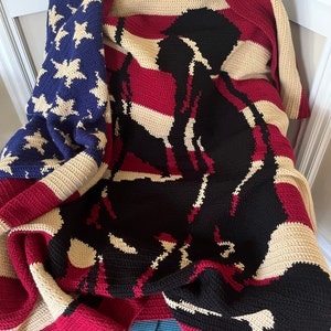 Saluting Soldier Flag Pattern Graph With Single Crochet Written ...