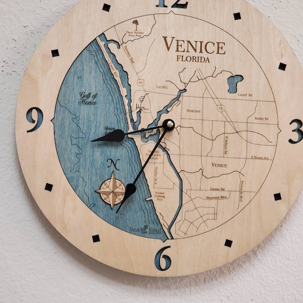 Lake Anna 3D Nautical Wood Map Wall Art, Carved Water Depth Chart ...