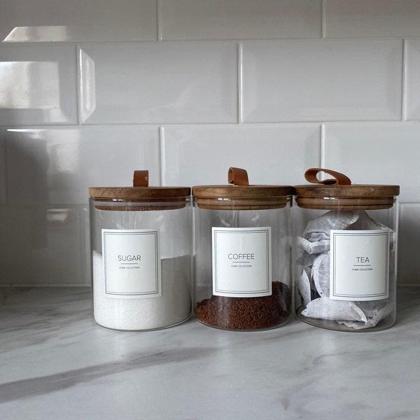 Cream Tea Coffee Sugar Labels Bundle, Waterproof & Oil Resistant ...