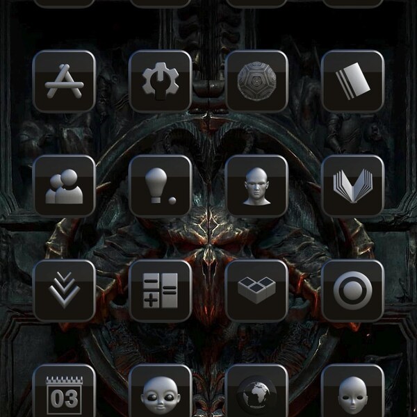 AMETAL Theme App Icon Set, Custom Icons for iPhone and Android Home ...