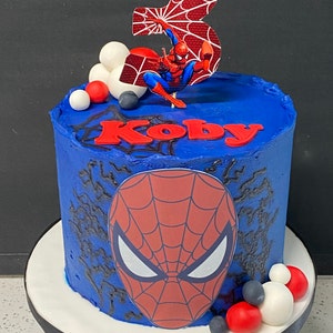 Printable Spiderman PNG Cake Topper Digital Download Ready to Print and Handcut Instant Download ...