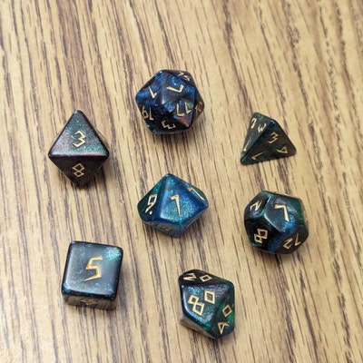 Midnight Koi Fish Dnd Dice Set for Dungeons and Dragons D20 TTRPG ...