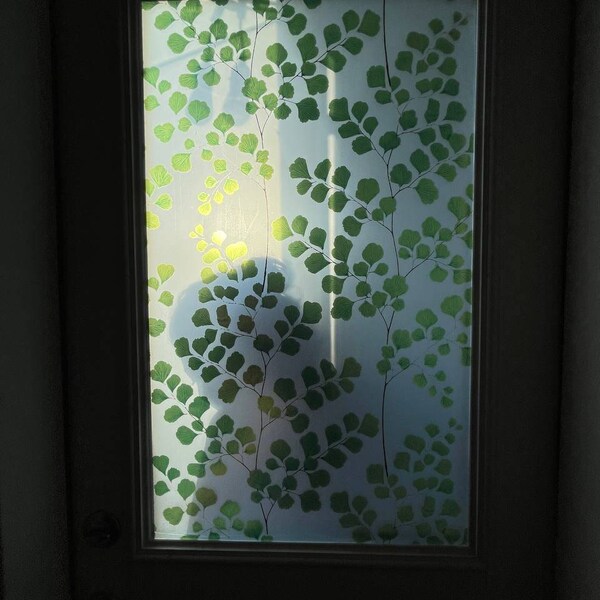 Pvc-free Leaf Privacy Window Film, Frosted Floral Window Film, Window ...