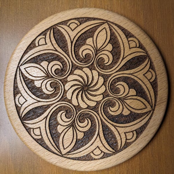 Coffee Cup Coaster, Tea Cup Coaster, Handmade Coaster, Birch Plywood ...