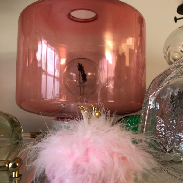 Powder Puff Pink NEW Tiny With Porcelain Lovely Doll Head and Acrylic ...