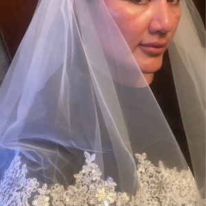 Cathedral Length Gorgeous Wedding Veil Regal Veil Red Bridal - Etsy